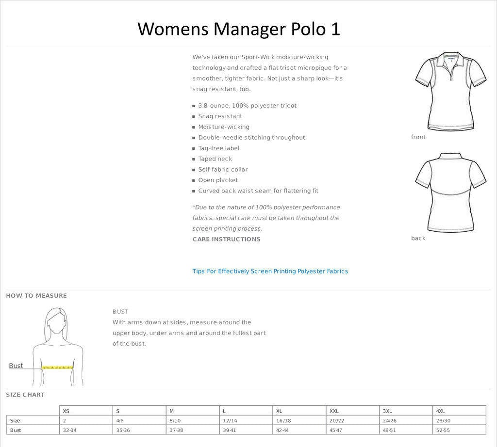 WOMEN'S MANAGER POLO 1-WITH FULL YOUR PIE LOGO-STOCKED – Your Pie
